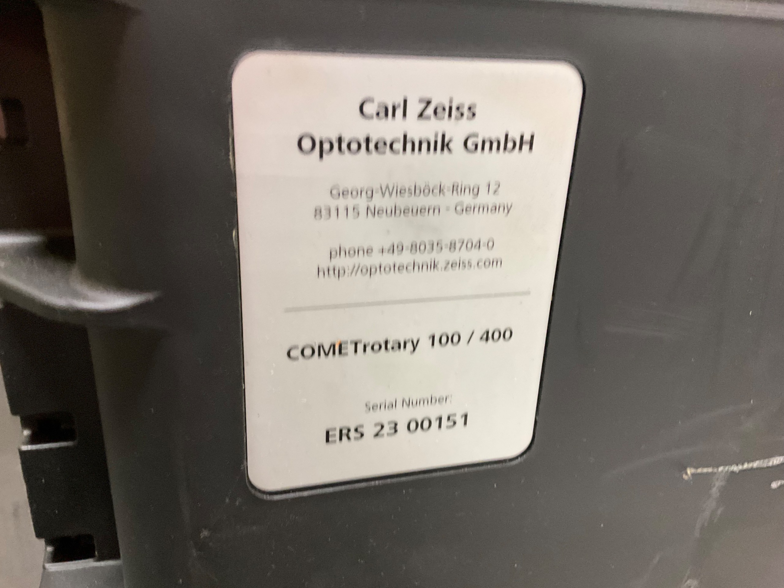 ZEISS COMETROTARY 100/400 ROTARY TABLE