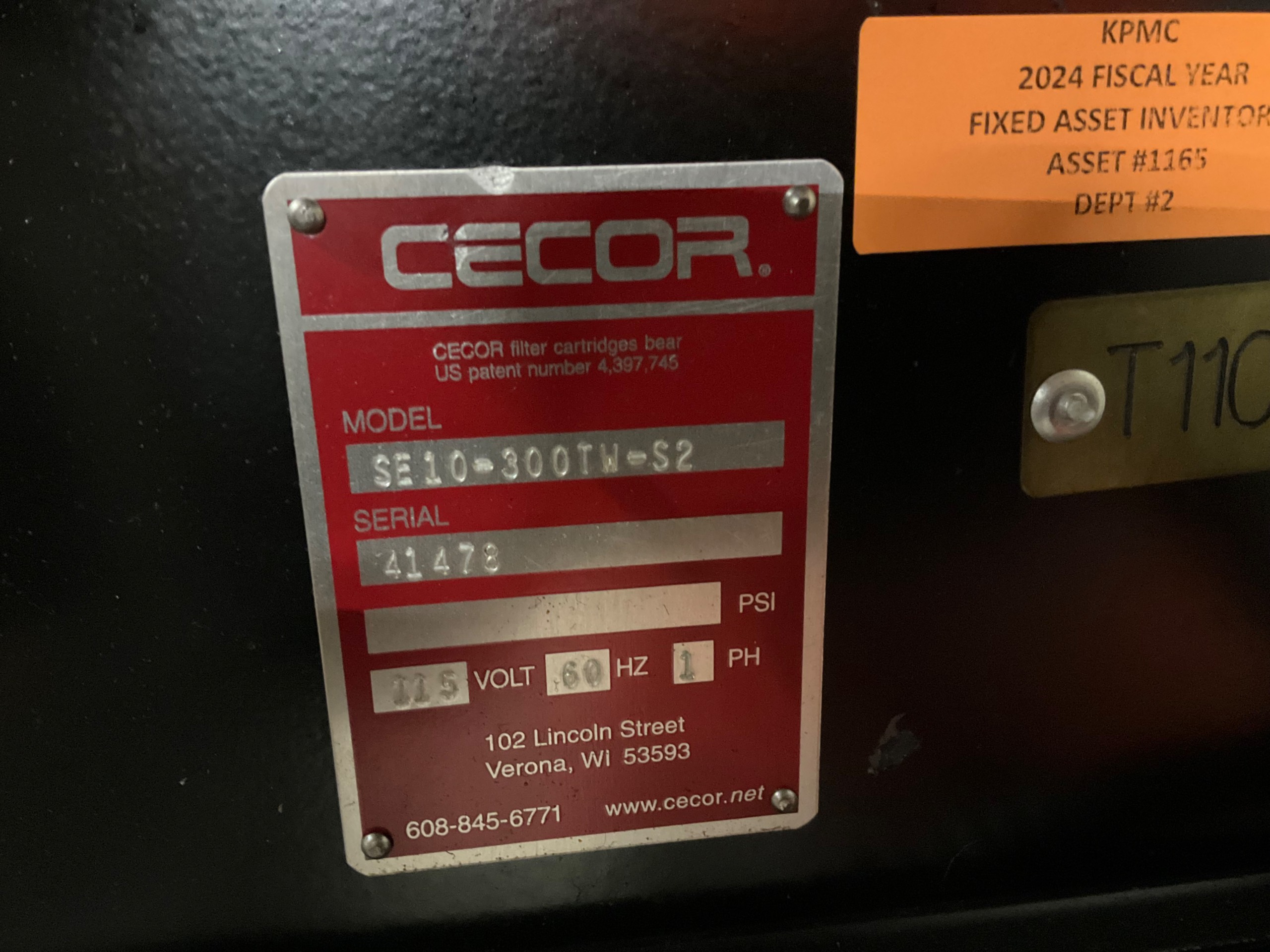 CECOR SE10-300TW-S2 SUMO SHARK PUMP TANK