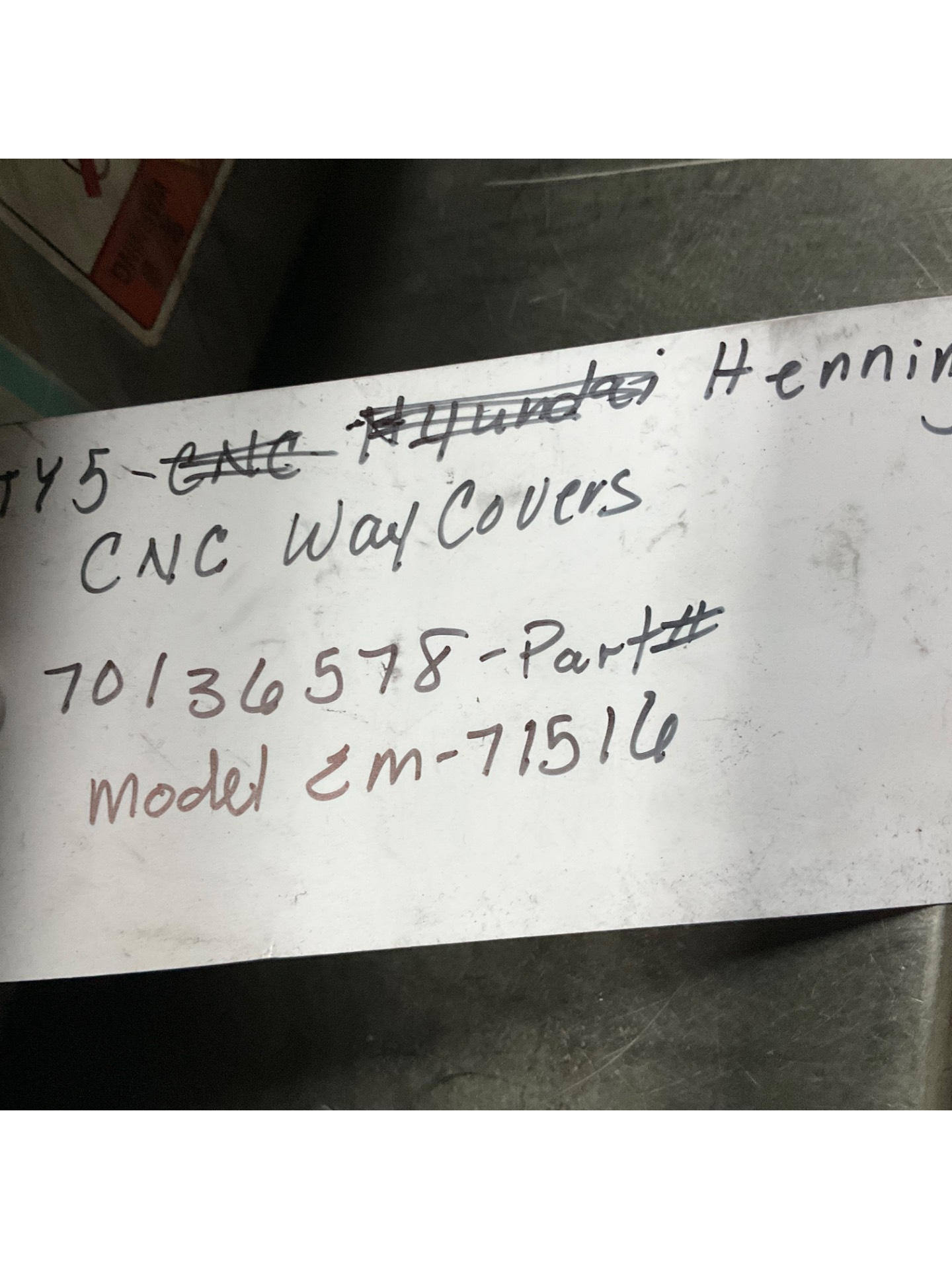 QTY 5: CNC WAY COVER